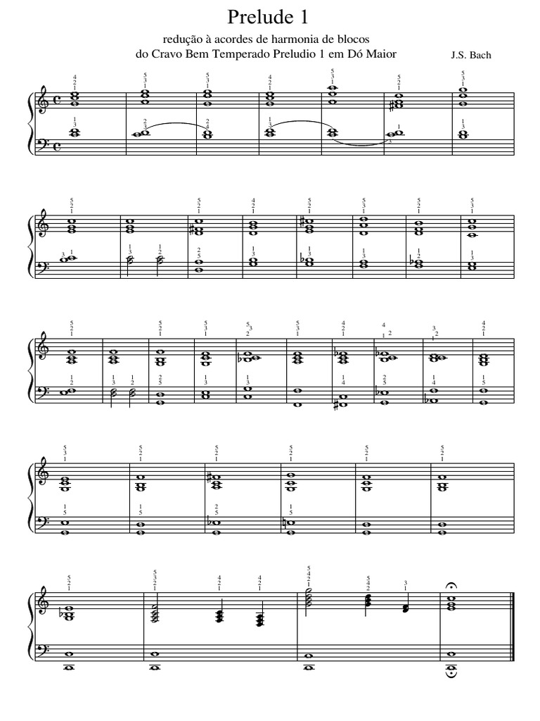 Preludio 1 Bach Harmonias | PDF | Classical Music