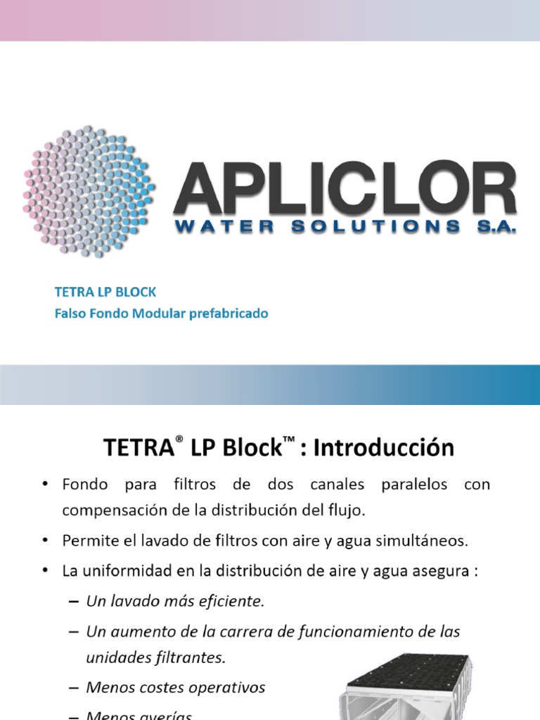 TETRA LP BLOCK Falso Fondo Modular Prefabricado - PDF Descargar Libre | PDF