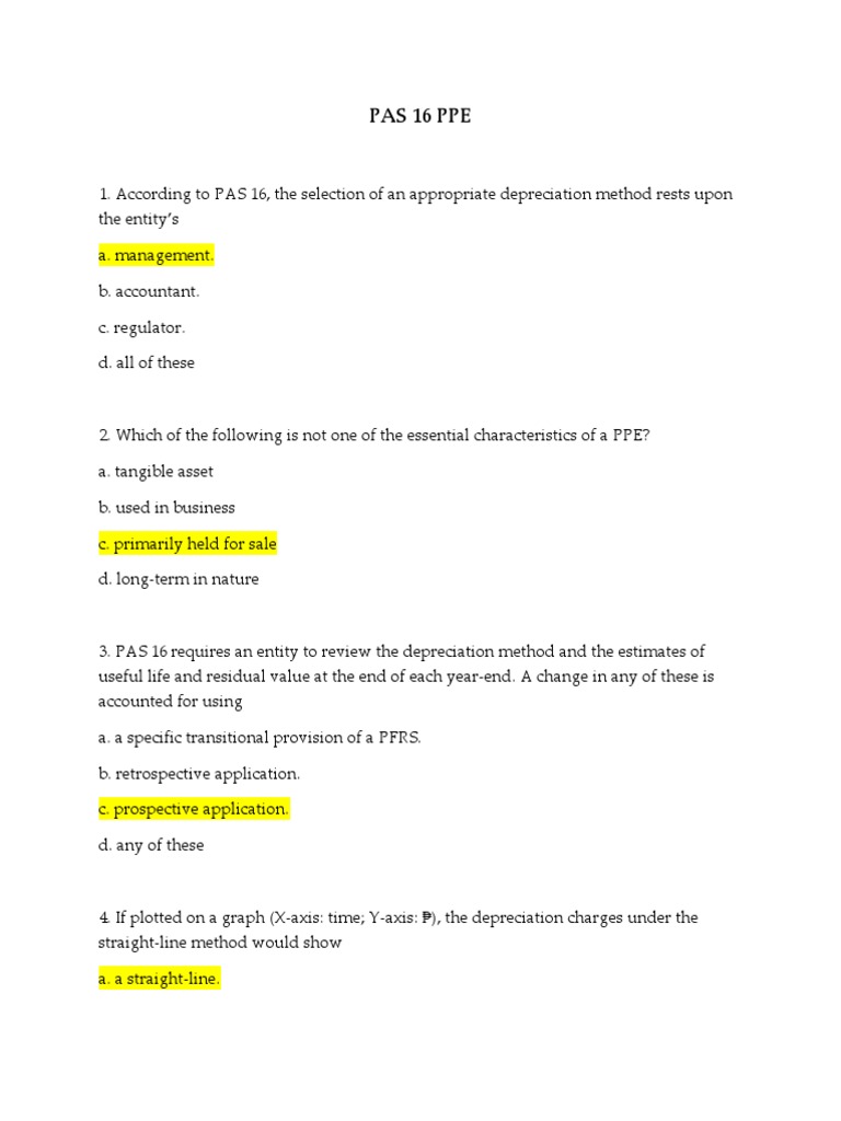 Pas 16 Ppe | PDF | Depreciation | Accounting
