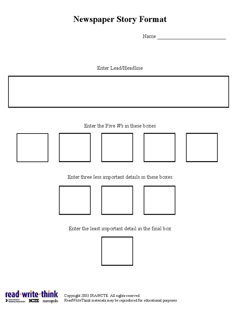 Newspaper Story Format | PDF