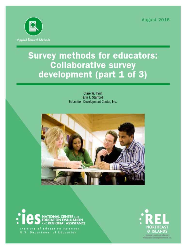 Survey Methods For Educators: Collaborative Survey Development (Part 1 ...