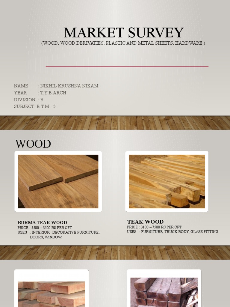 Market Survey Timber (Wood) | PDF