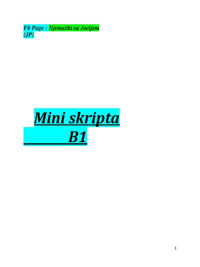 Njemacki Jezik | PDF