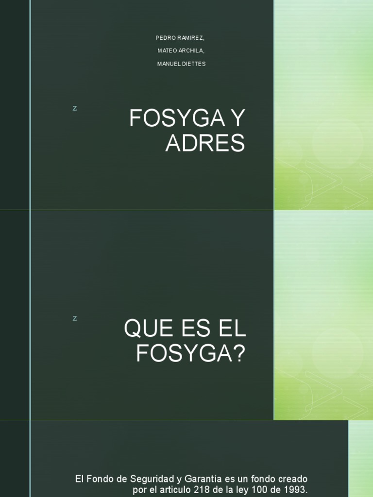Fosyga y Adres | PDF | Economias
