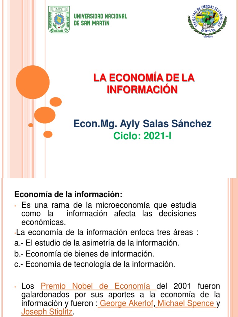 Diapos - Econ Información | PDF | Eficiencia de Pareto | Salario