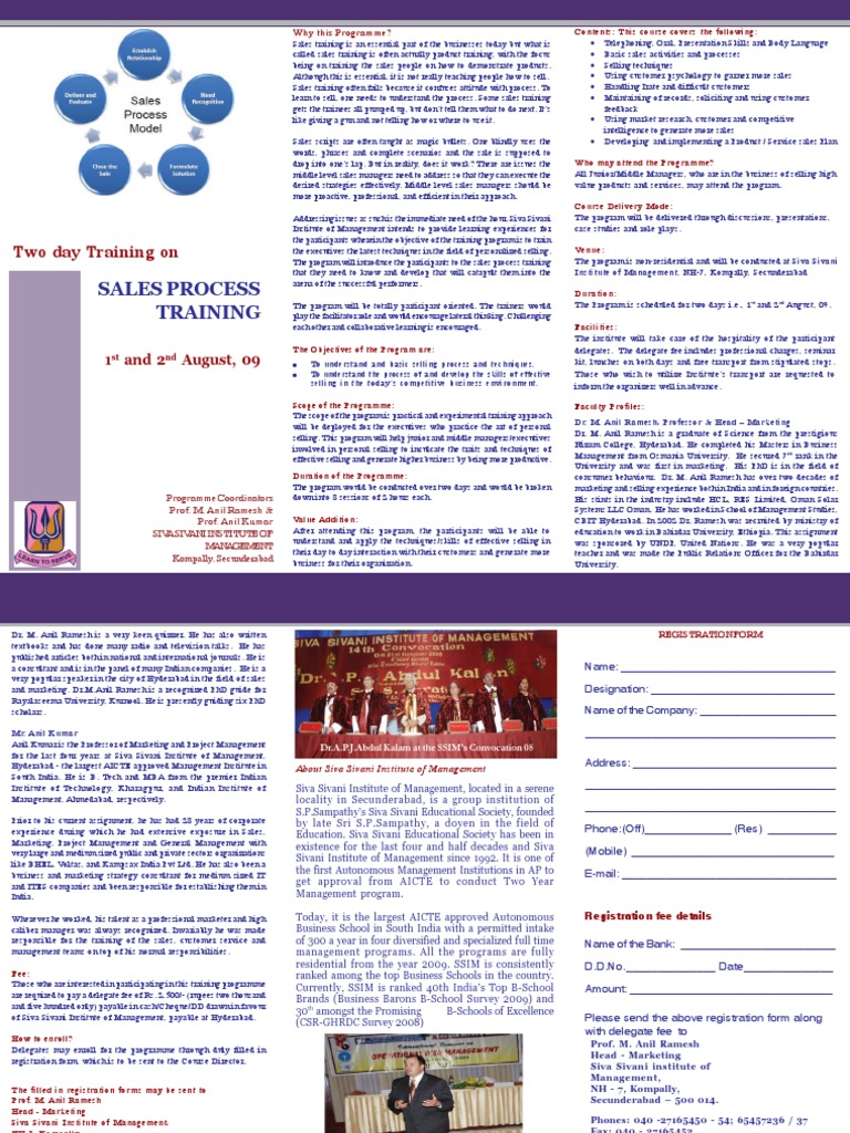 Sales Process MDP Brochure Mails | Download Free PDF | Sales | Marketing