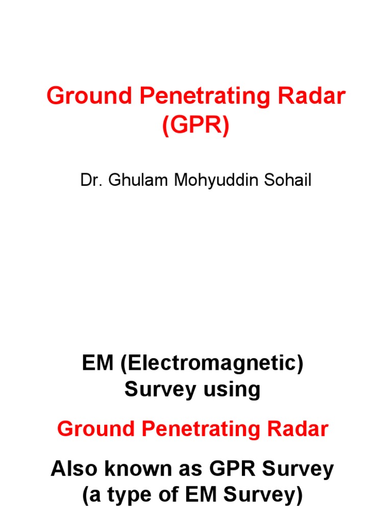 GPR Survey | PDF | Dielectric | Permittivity