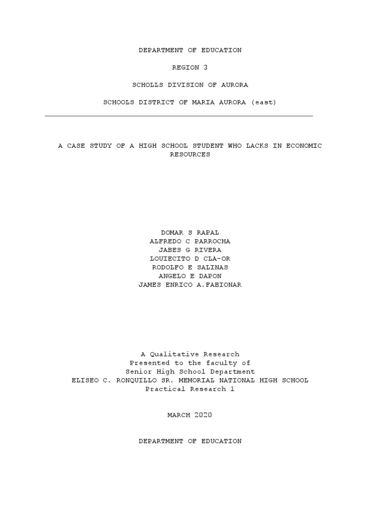 A Case Study | PDF | Poverty | Poverty & Homelessness