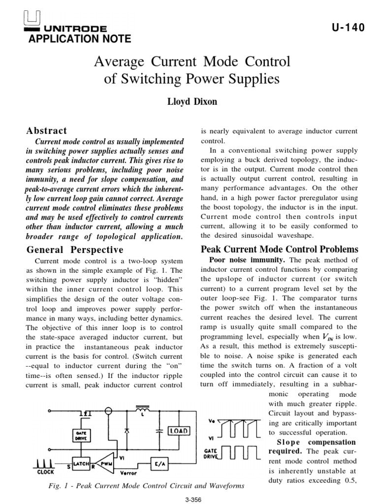 Average Current Mode Control | PDF | Rectifier | Amplifier