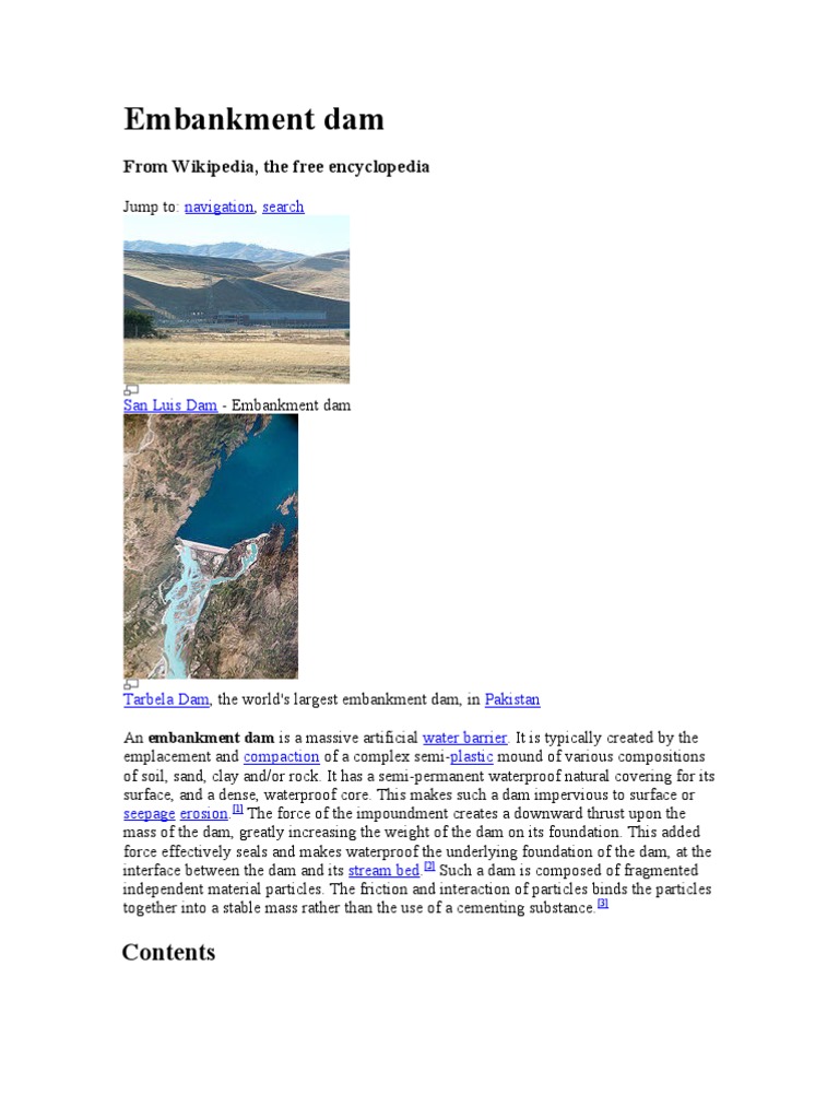 Embankment Dam | PDF | Dam | Infrastructure