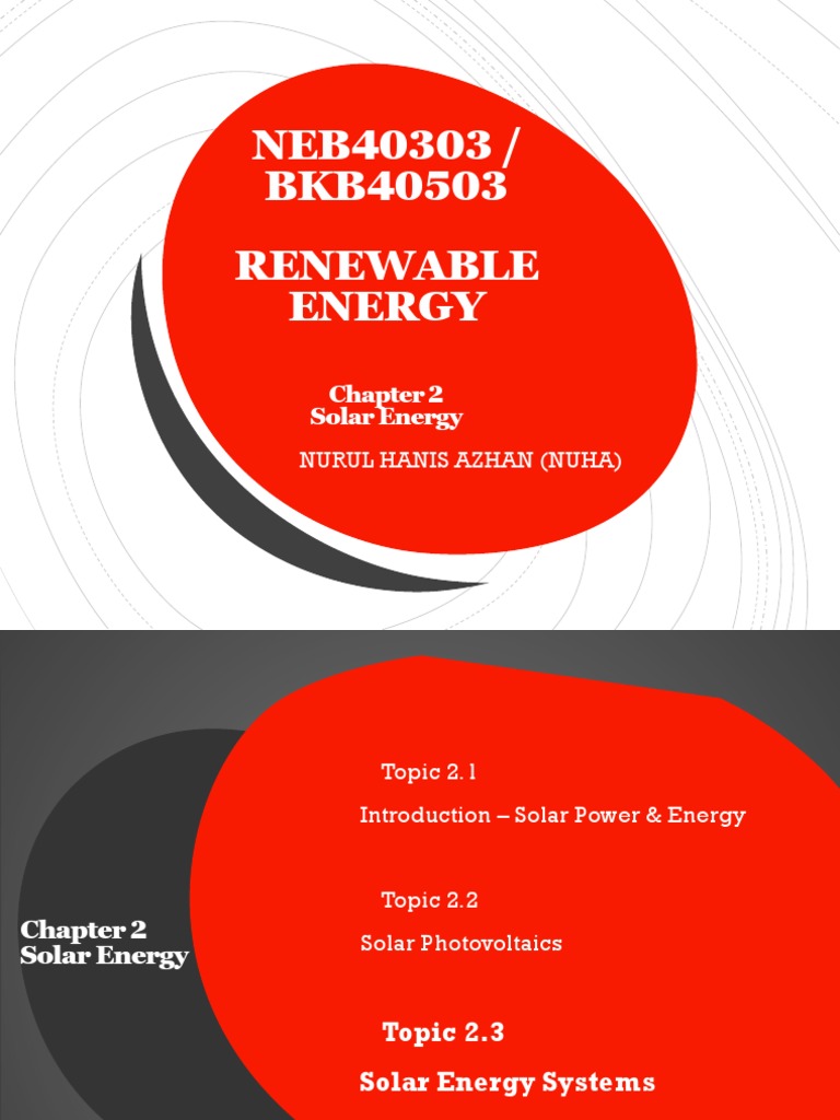 Chapter 2 - Solar Energy - Solar Energy Systems | PDF | Photovoltaic ...