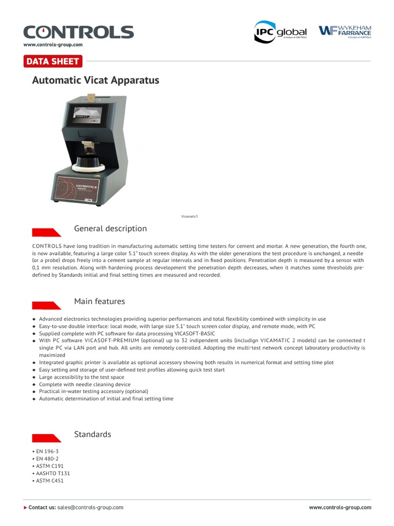 Automatic Vicat Apparatus | PDF | Personal Computers | Touchscreen