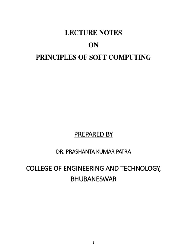 274 Soft Computing Lecture Notes Pdf Axon Genetic Algorithm 4107