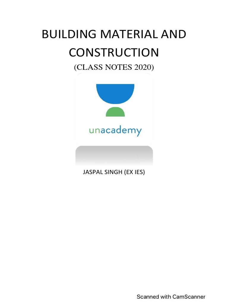 Building Material and Construction: (CLASS NOTES 2020) | PDF
