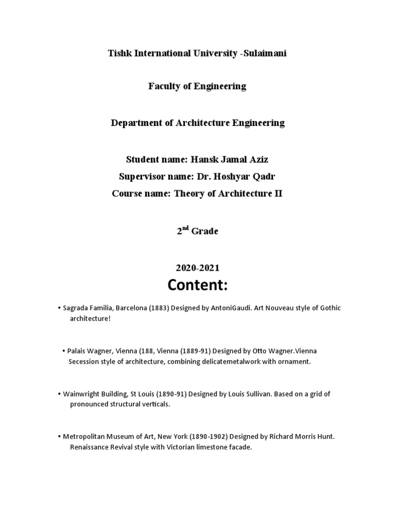 Content:: Tishk International University - Sulaimani Faculty of ...