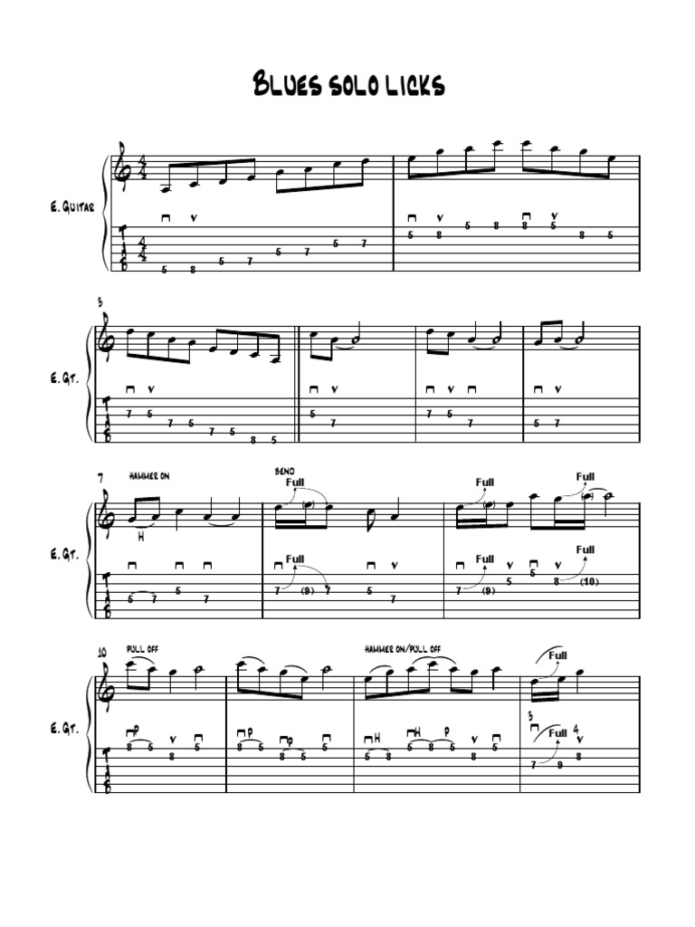 Blues Solo Licks | PDF