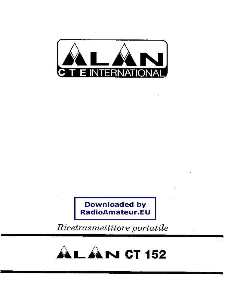 Alan CT-152 User IT | PDF