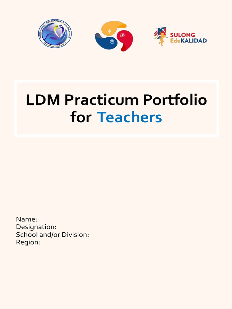 LDM Practicum Portfolio Template | Download Free PDF | Lesson Plan | Learning
