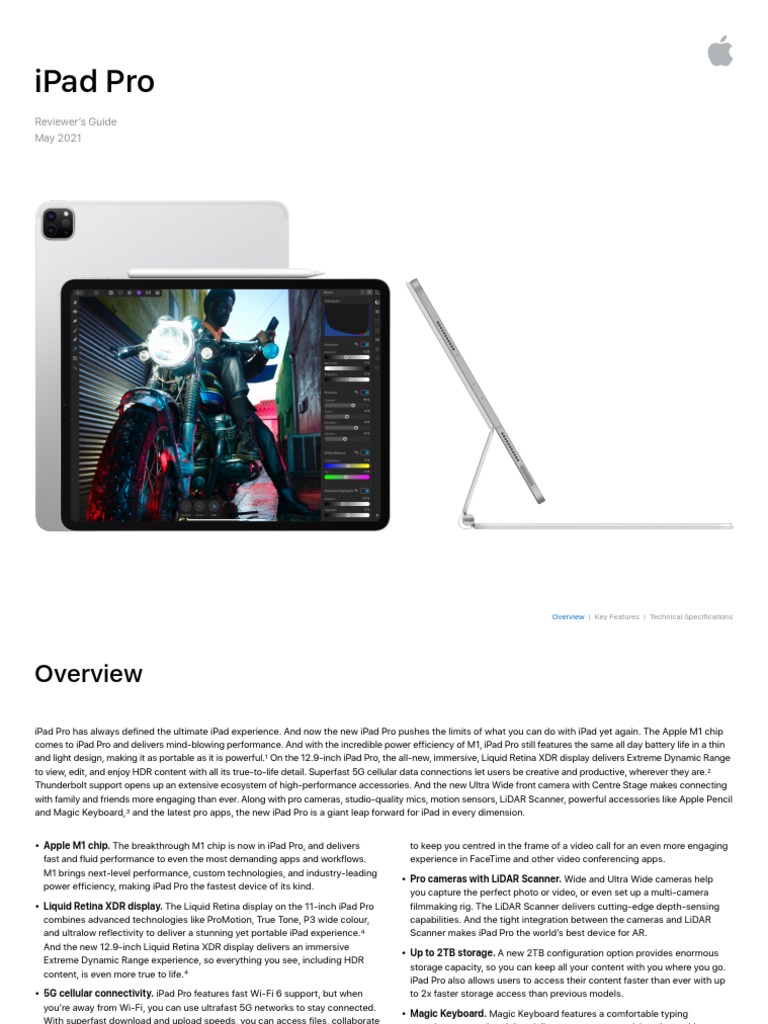 Ipad Pro Reviewers Guide 2021 | PDF | I Pad | Ios