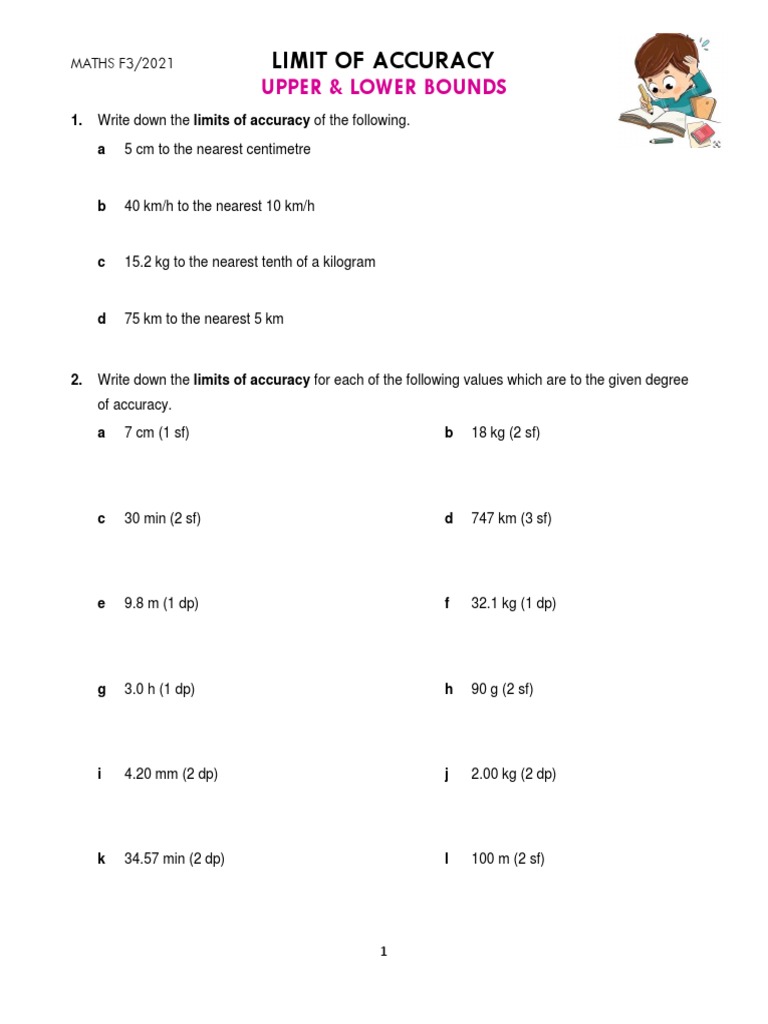 Upper Lower Bounds | PDF | Area | Accuracy And Precision