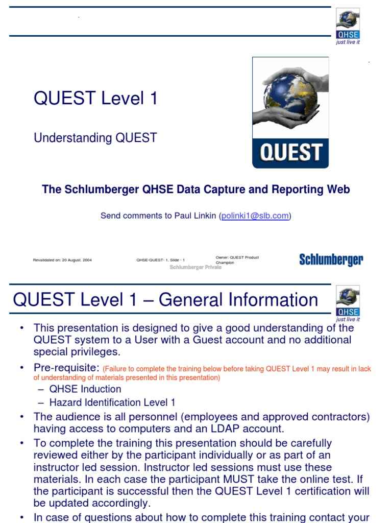 Ofs Qhse Quest 1 New | PDF | Menu (Computing) | Button (Computing)