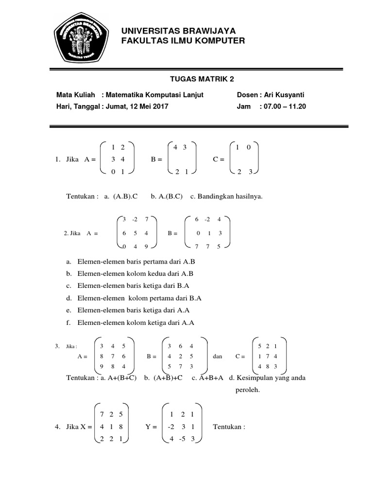 Tugas Matriks 2 | PDF