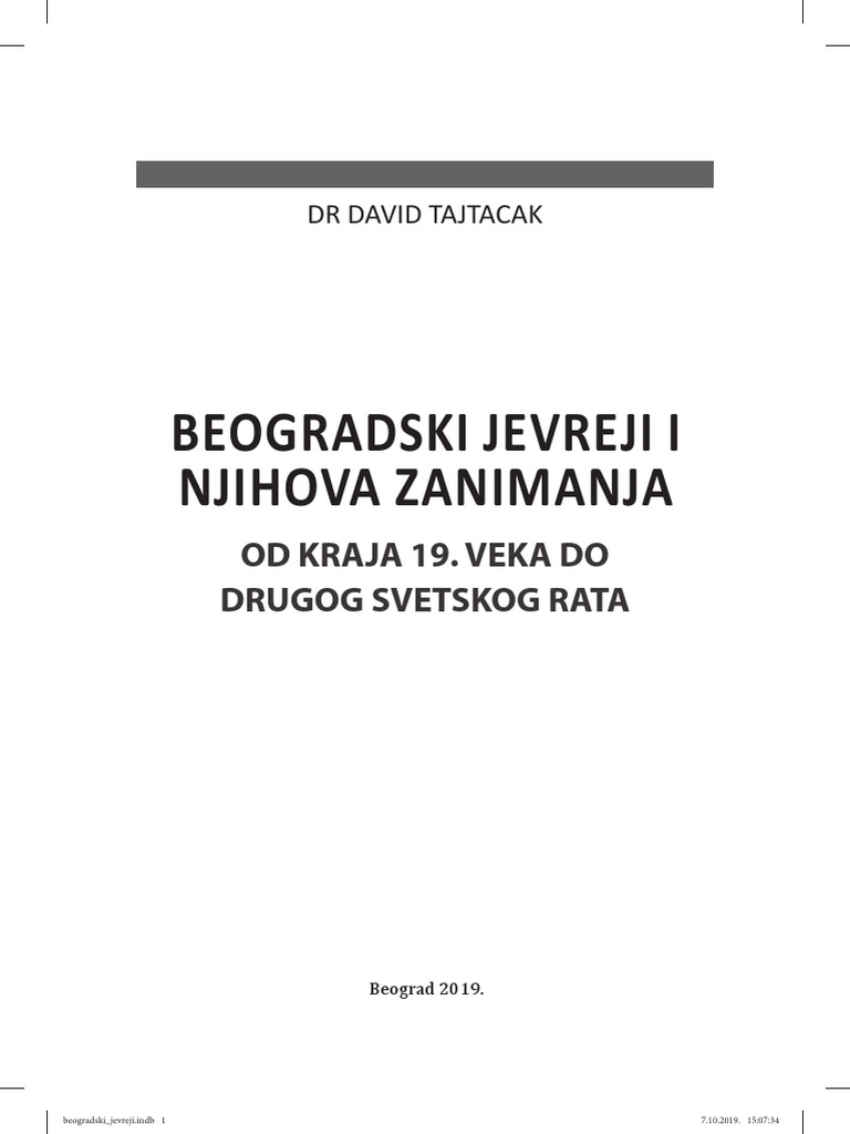 Beogradski Jevreji | PDF