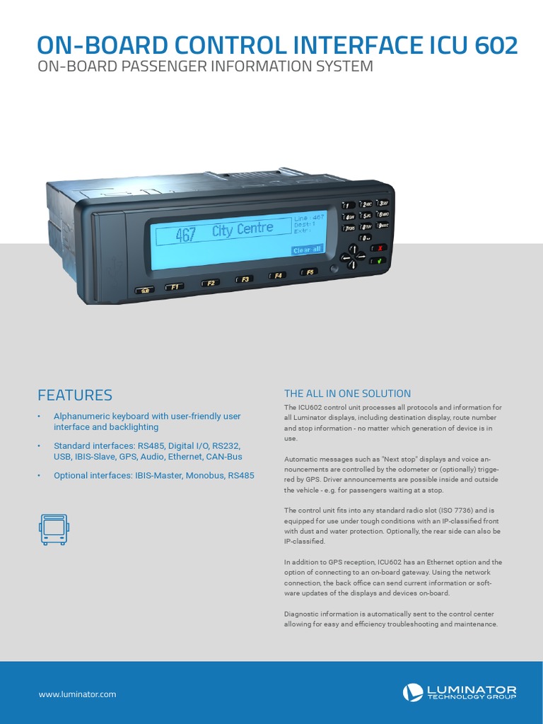 On-Board Control Interface Icu 602 | PDF | Usb | Computer Networking