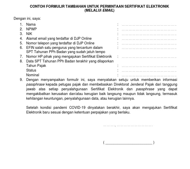 Form Sertel Tambahan (1) - 1 | PDF