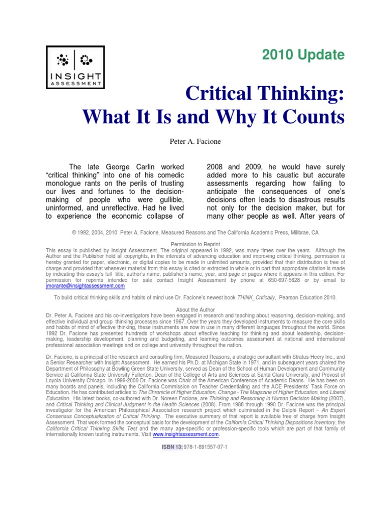 critical thinking | Critical Thinking | Argument