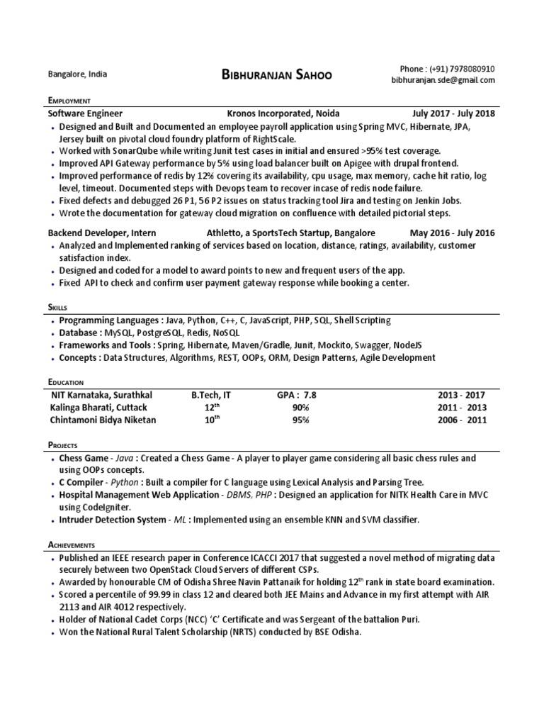 5f62f4d4a52ca Bibhuranjan Sahoo | PDF | Spring Framework | Cloud Computing