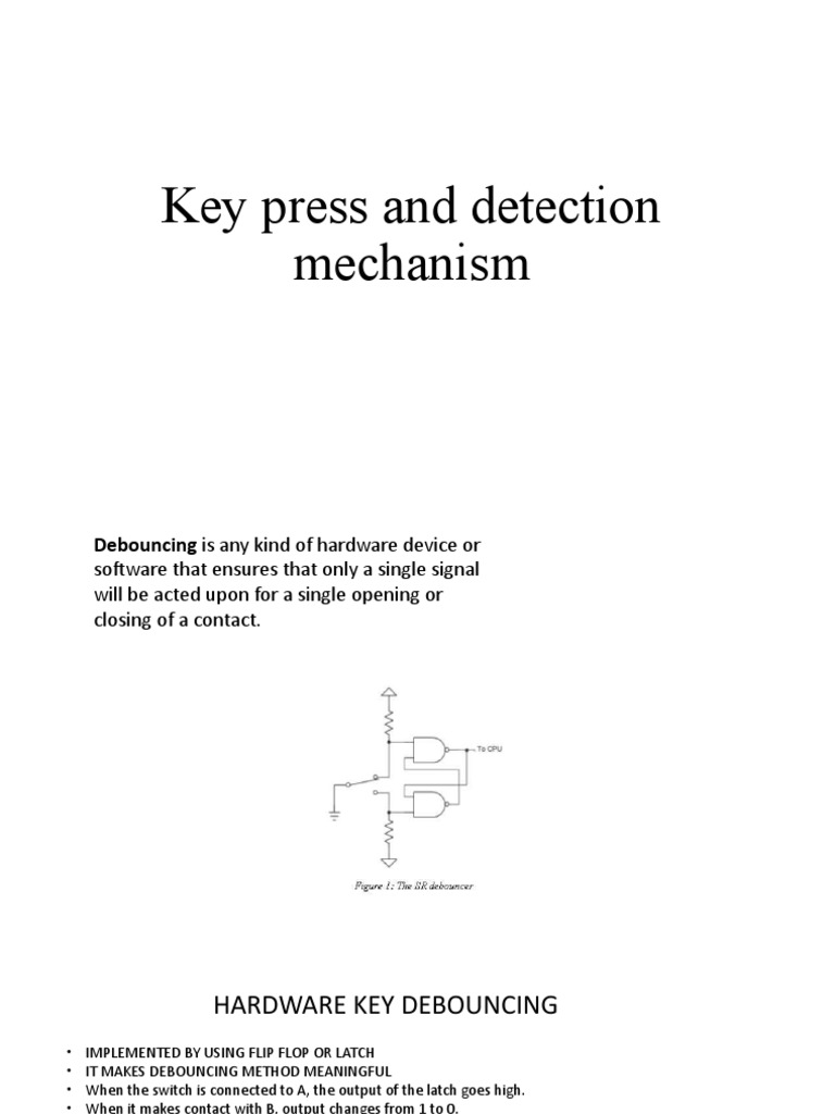 Key Press Debouncing Techniques Explained | PDF