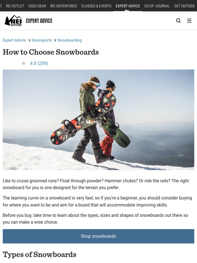 How To Choose A Snowboard | PDF | Individual Sports | Winter