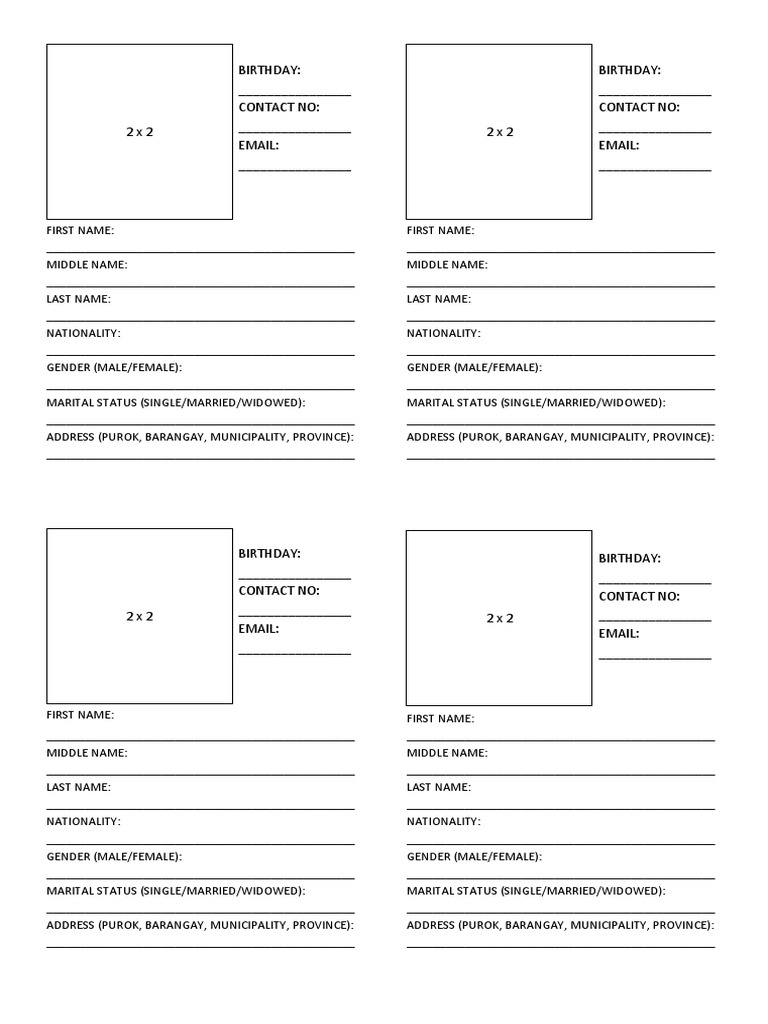 TDC Form | PDF | Woman