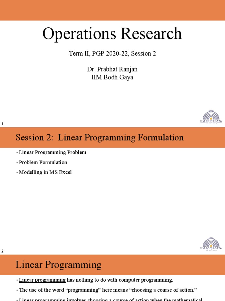 LPP Formulation | PDF | Linear Programming | Demand