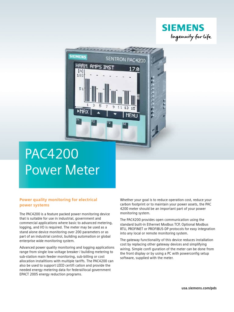 PAC4200 Power Meter | PDF | Electromagnetic Compatibility | Electronics
