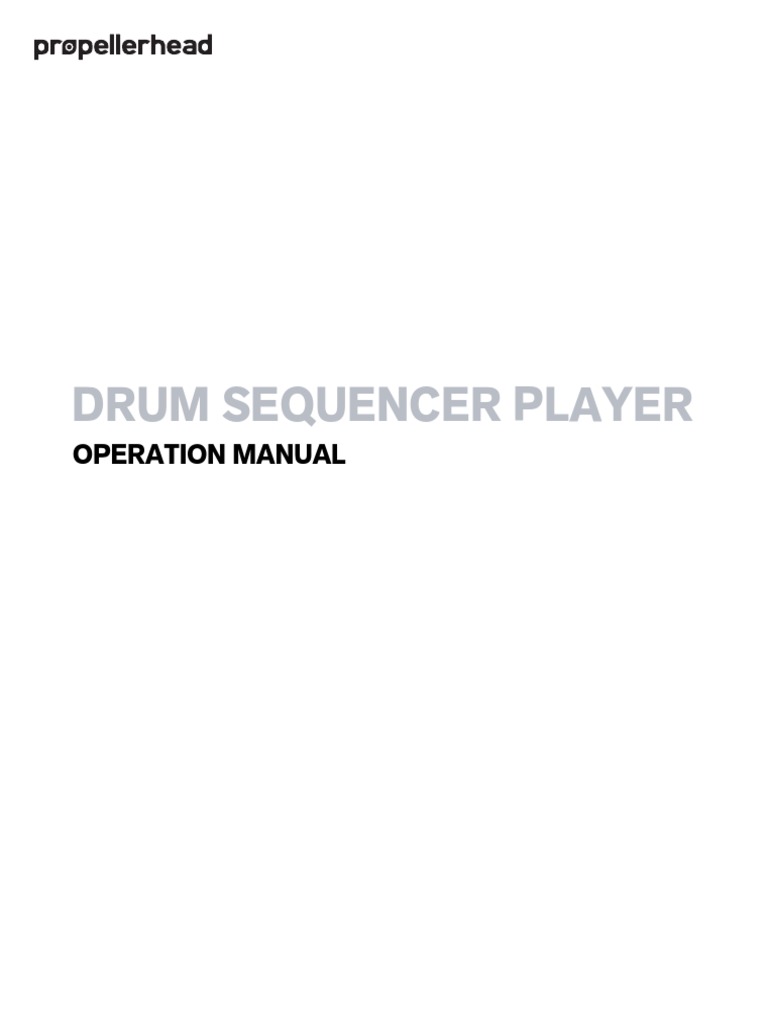 Drum Sequencer Player Operation Manual | PDF | License