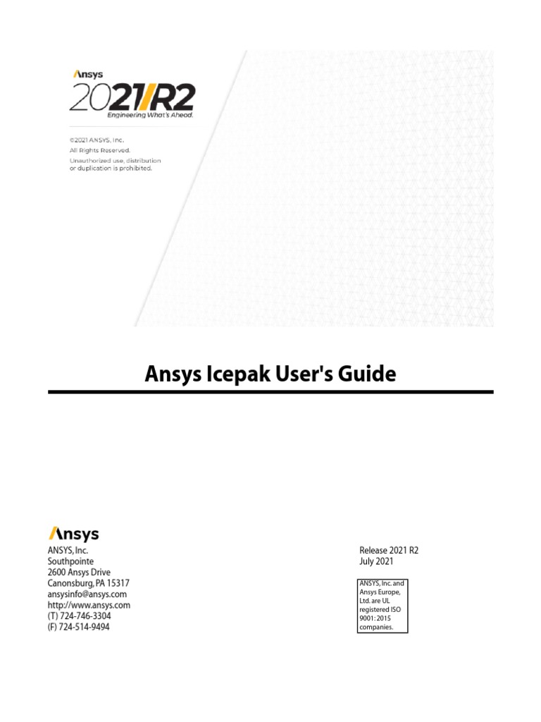 Ansys Icepak Users Guide | PDF | Menu (Computing) | License