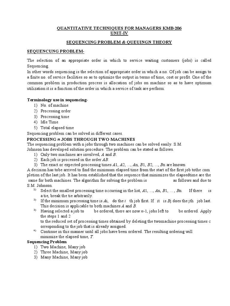 QTM (Unit - 4) | PDF | Mathematics | Applied Mathematics