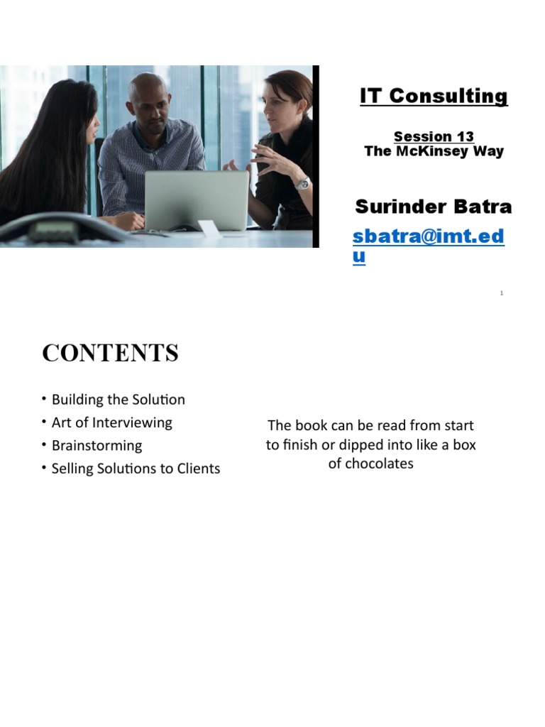 IT Consulting: Surinder Batra | PDF | Methodology | Cognition