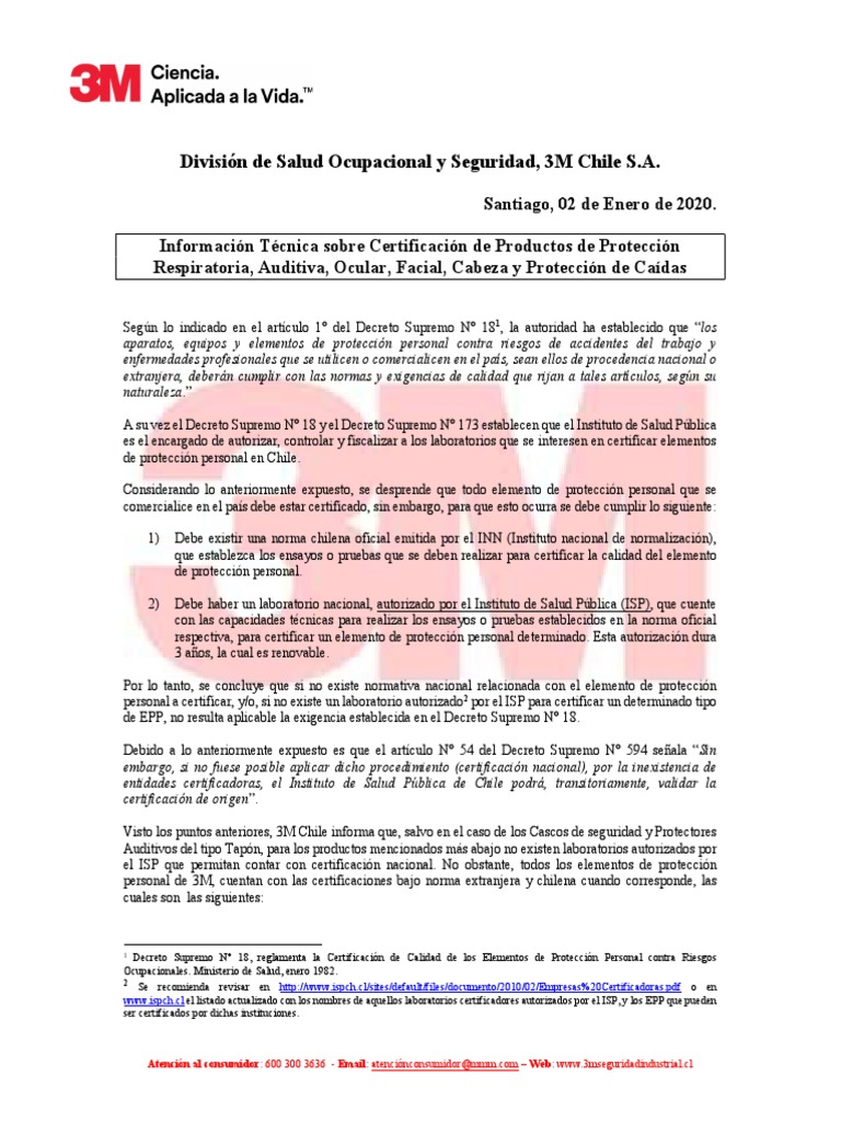 00 Certificación de EPP's 2020 | PDF | Seguridad y salud ocupacional ...