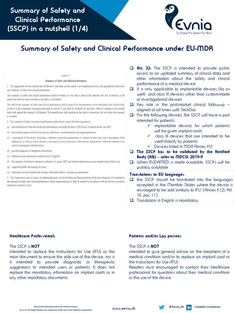 Summary of Safety and Performance | PDF | Risk | Medical Device