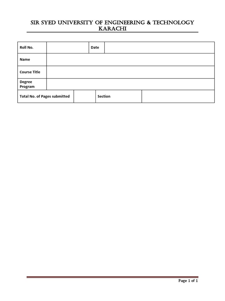 Answer Script Template 1 | PDF