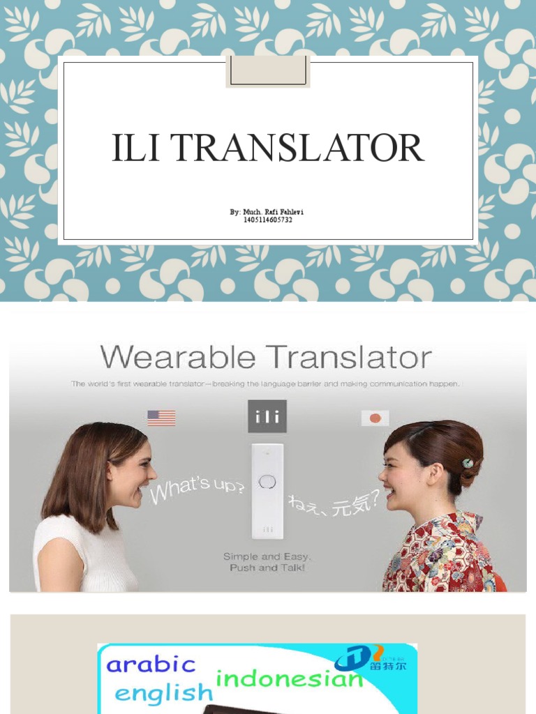 Ili Translator: By: Much. Rafi Fahlevi 1405114605732 | PDF | Career ...