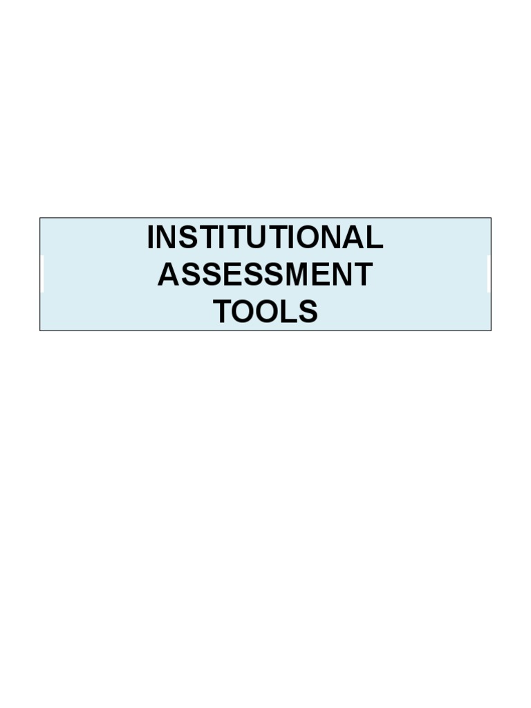 6.institutional Assessment Tools Fred | PDF | Restaurants | Tableware