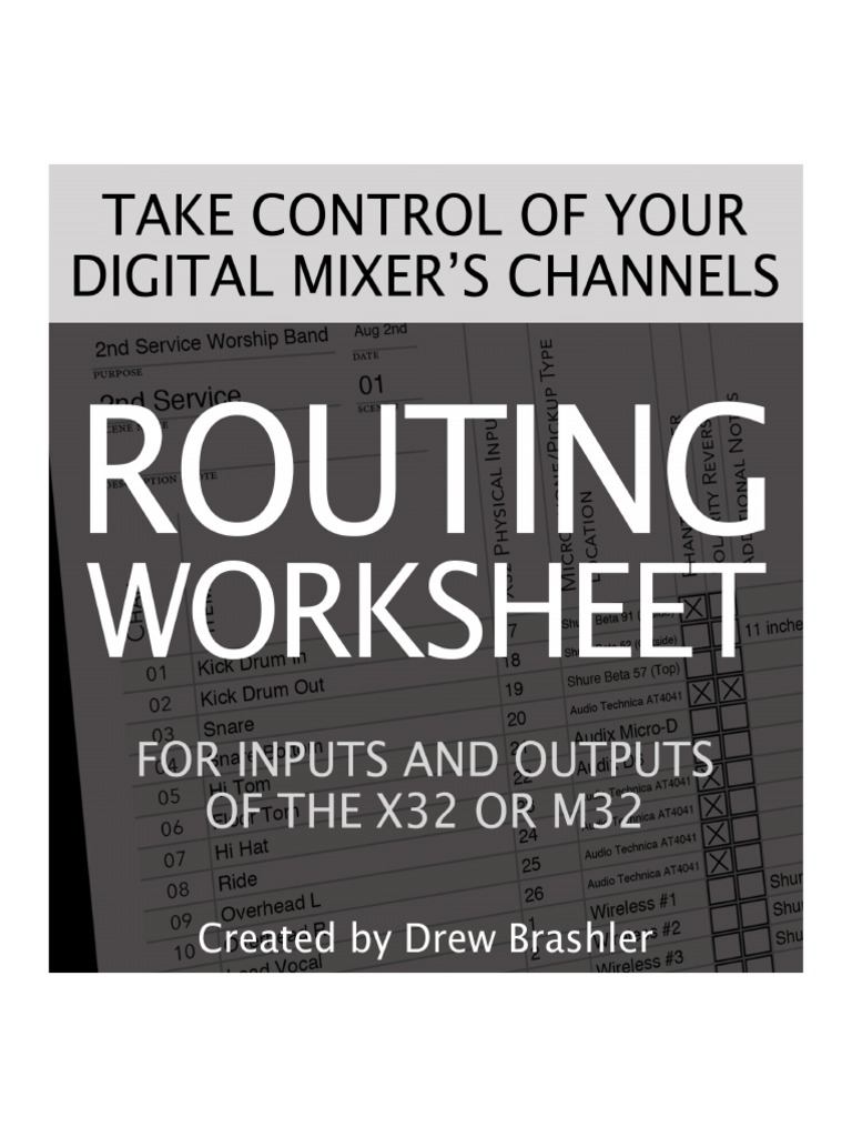 Routing Worksheets for Live Audio | PDF | Input/Output | Audio Engineering