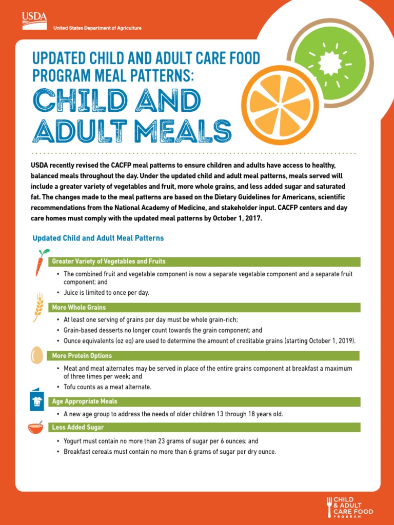 CACFP MealBP | Download Free PDF | Meal | Vegetables
