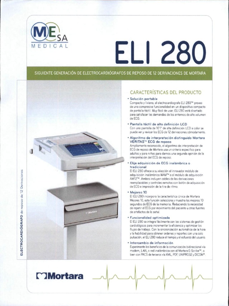 2018 - 05 - Manual de Electrocardiógrafos ELI 280 | PDF
