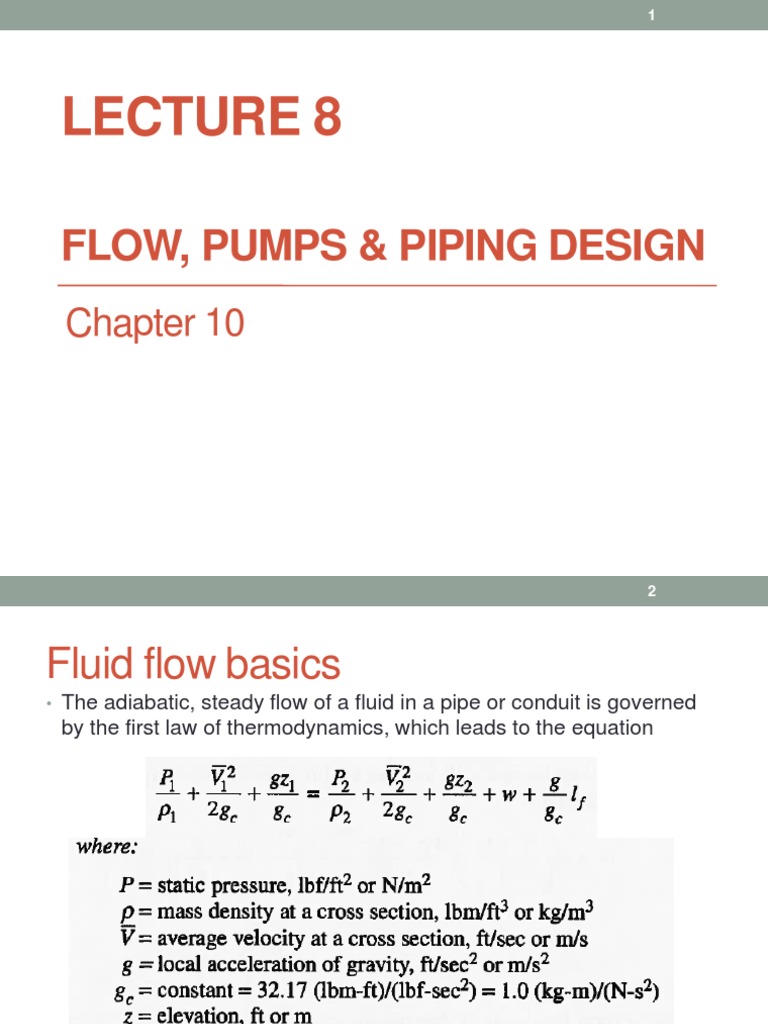 Flow, Pumps Piping Design | PDF | Fluid Dynamics | Reynolds Number