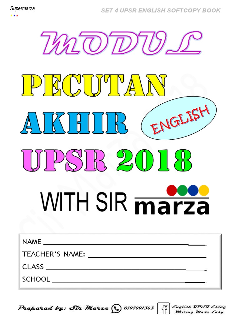 UPSR English Practice Guide | PDF | Grandparent | Firefighter